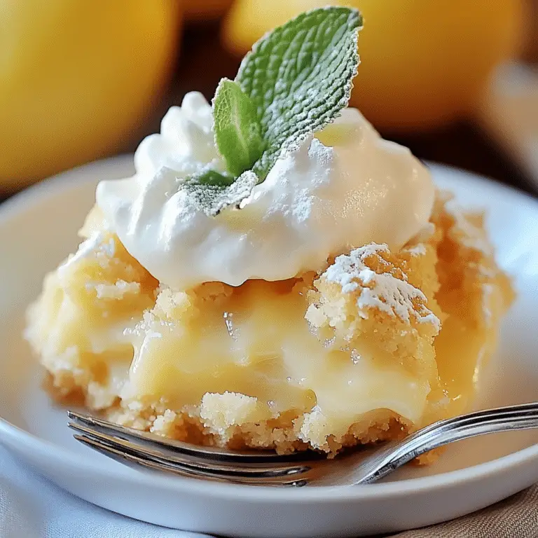 Magic Lemon Cobbler Delight Recipe | Homemade Menus