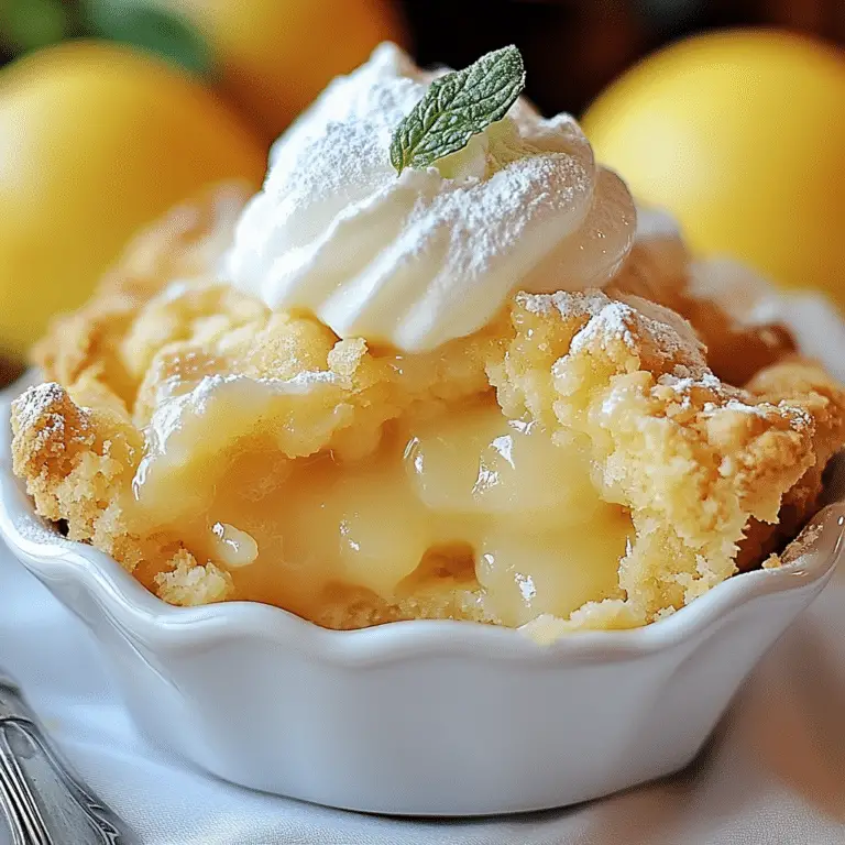 Magic Lemon Cobbler Delight Recipe | Homemade Menus