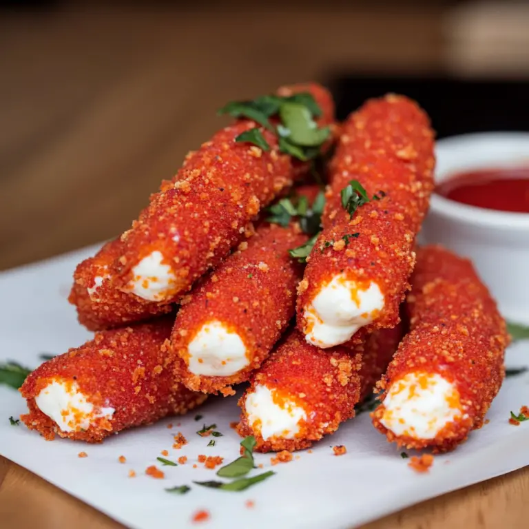Hot Cheeto Mozzarella Sticks Recipe | Homemade Menus