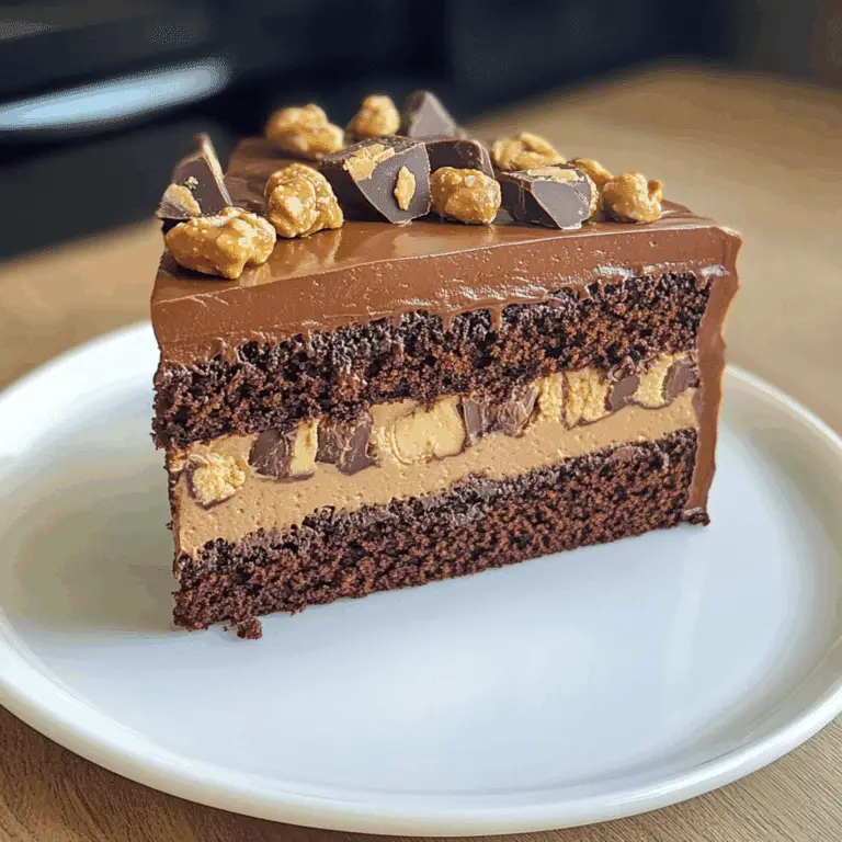 Chocolate Snickers Cake | Homemade Menus
