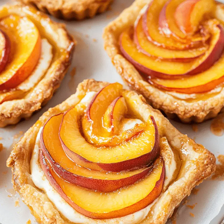 Peach and Cream Cheese Mini Tarts | Homemade Menus