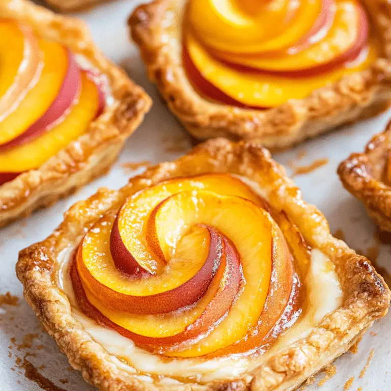 Peach and Cream Cheese Mini Tarts | Homemade Menus