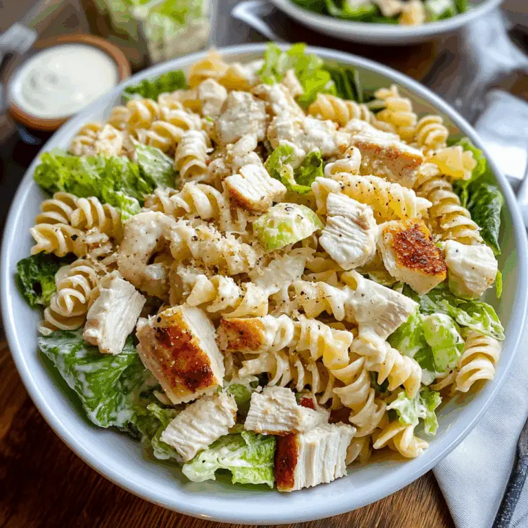 Chicken Caesar Pasta Salad Recipe | Homemade Menus