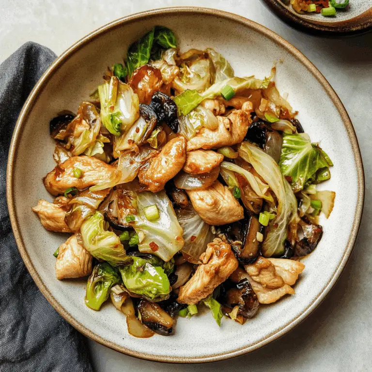 Chinese Chicken Cabbage Stir-Fry | Homemade Menus