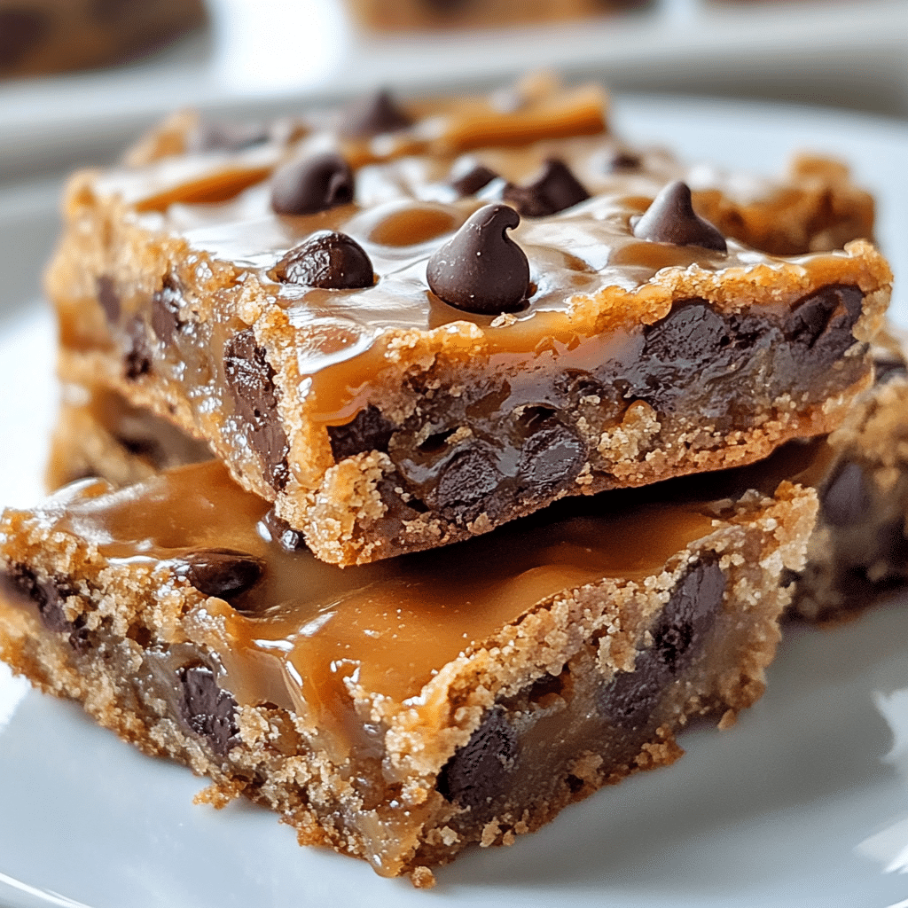 Irresistible Caramel Chocolate Chip Bars Recipe | Homemade Menus