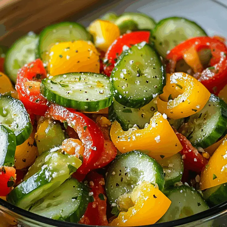 Refreshing Cucumber and Bell Pepper Salad Recipe Ideas | Homemade Menus