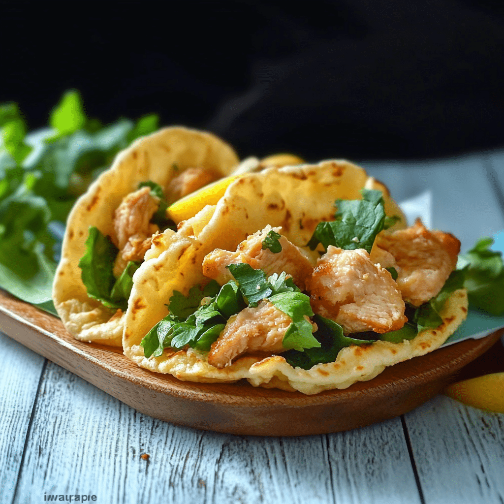 Easy Lemon Chicken Cloud Bread Tacos Recipe | Homemade Menus