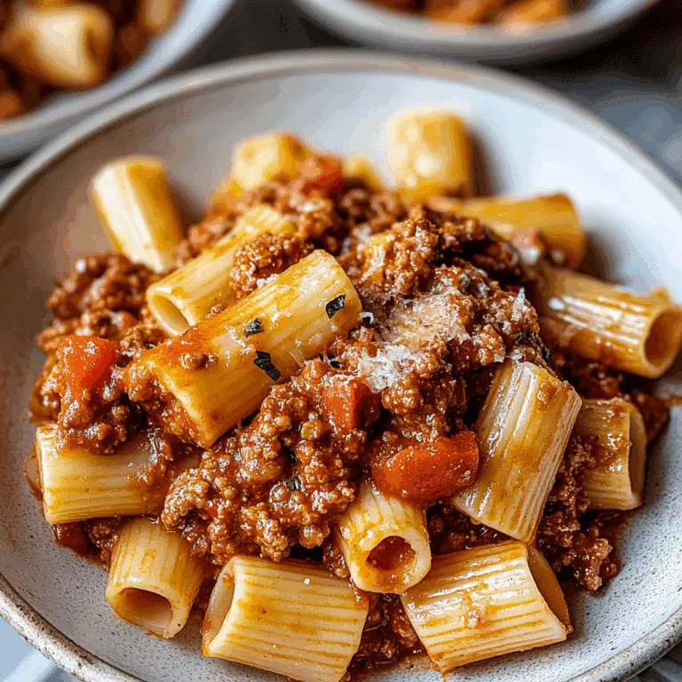 Easy Rigatoni Bolognese Recipe to Try Tonight | Homemade Menus