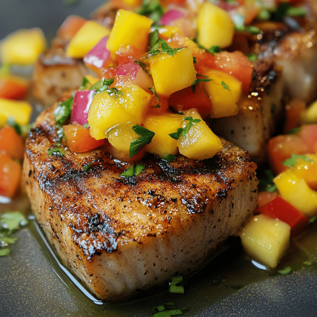 How to Make Grilled Tuna Steaks with Mango Salsa | Homemade Menus