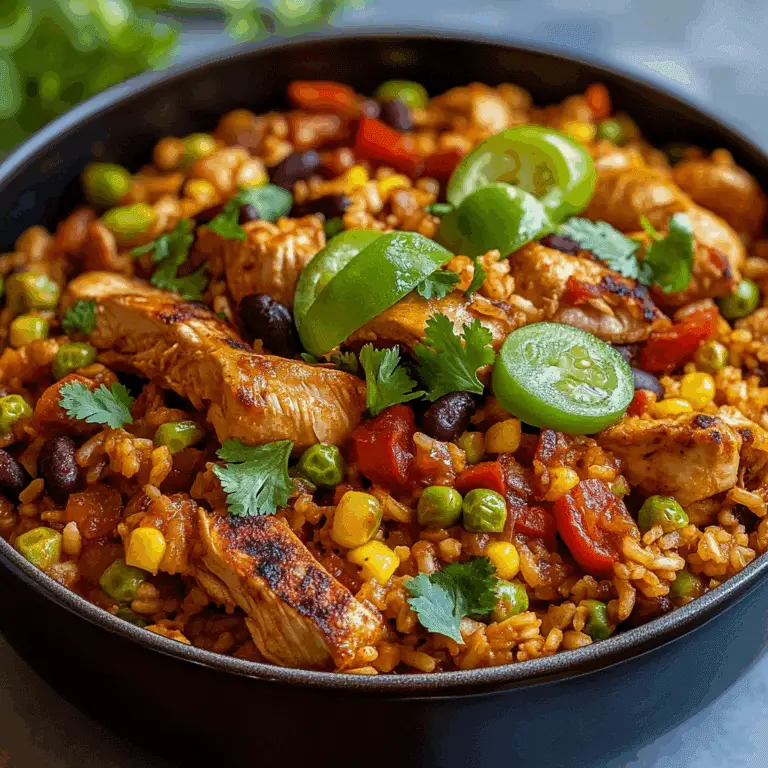 Easy One Pot Mexican Chicken and Rice Meal | Homemade Menus