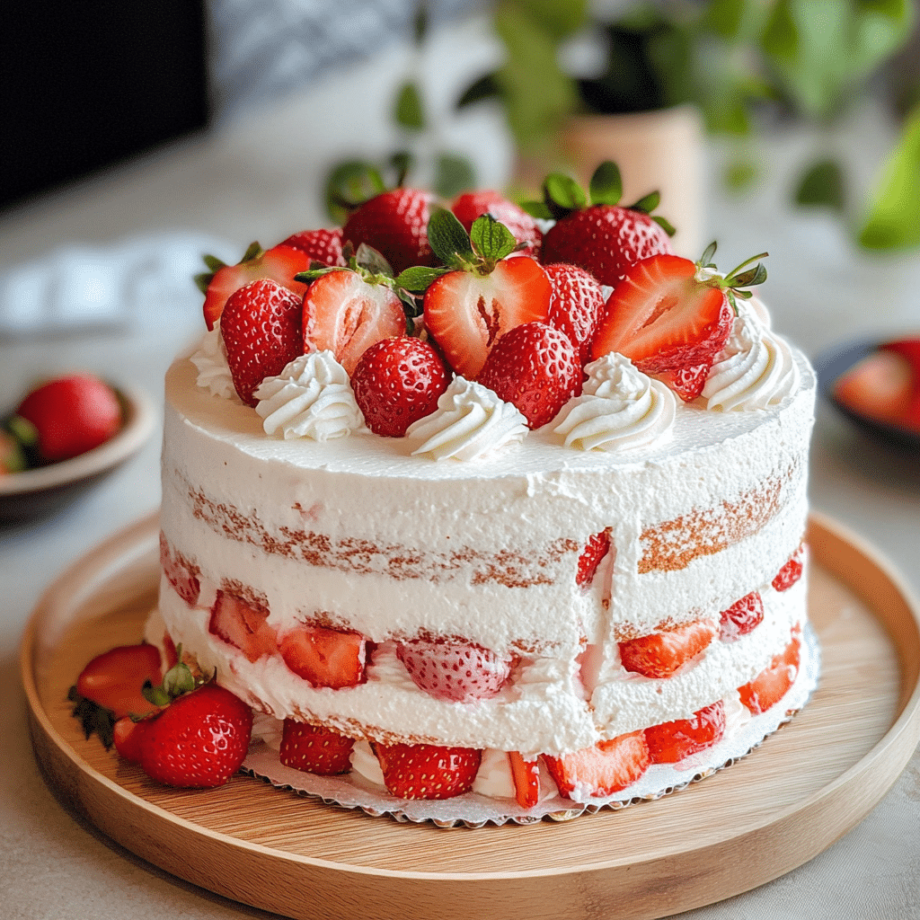 How to Make Strawberry & Cream Layer Cake Perfectly | Homemade Menus