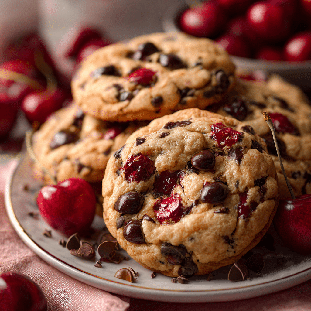 Cherry Chocolate Chip Cookies | Homemade Menus