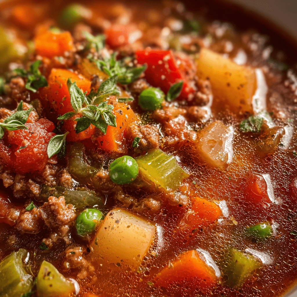 Hamburger Vegetable Soup | Homemade Menus