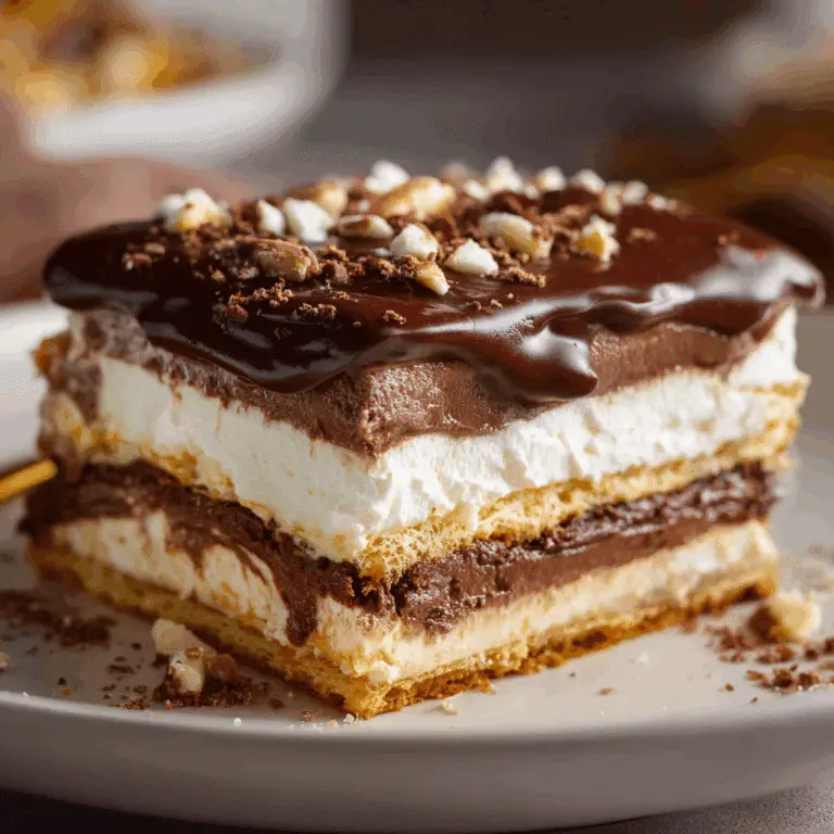 Layered Chocolate Delight Cake | Homemade Menus
