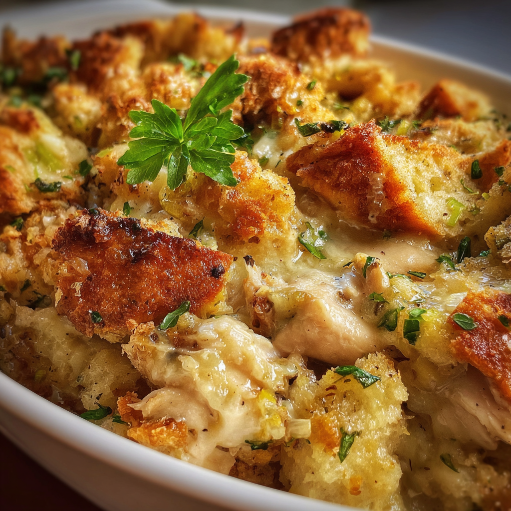 Chicken & Dressing Casserole | Homemade Menus